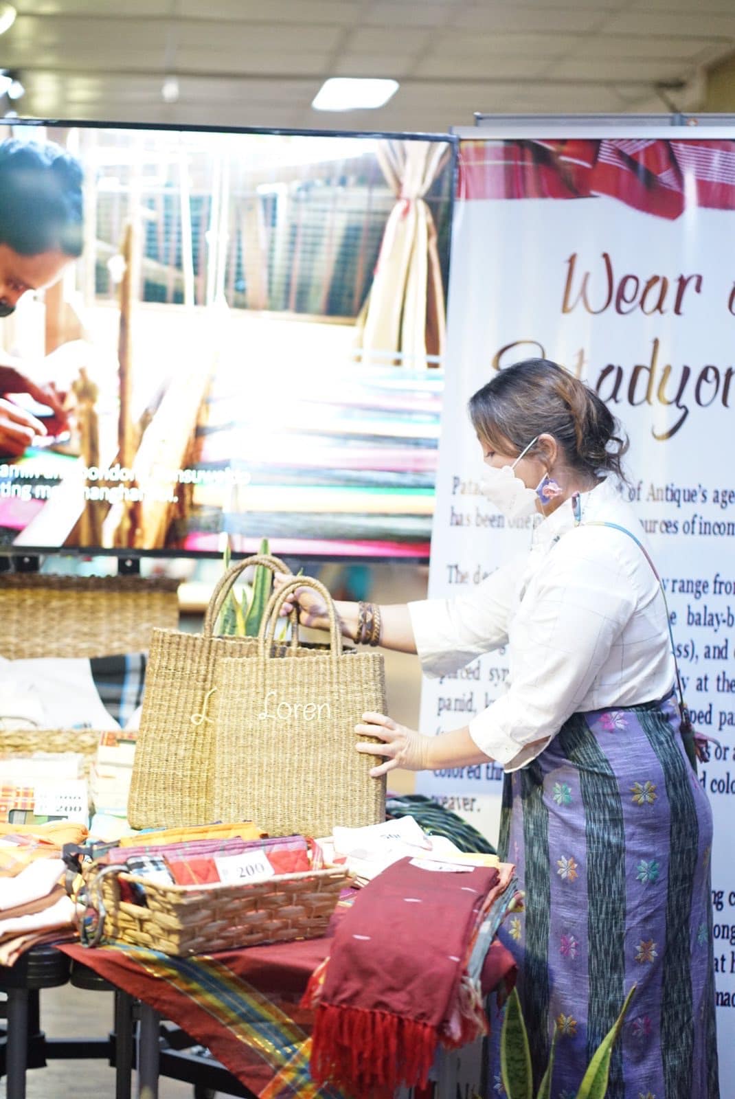 Wear a Patadyong Booth Display in the Senate - Loren Legarda