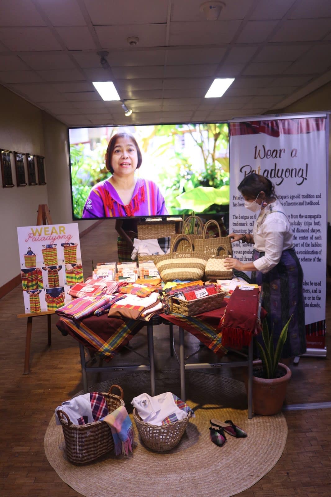 Wear a Patadyong Booth Display in the Senate - Loren Legarda